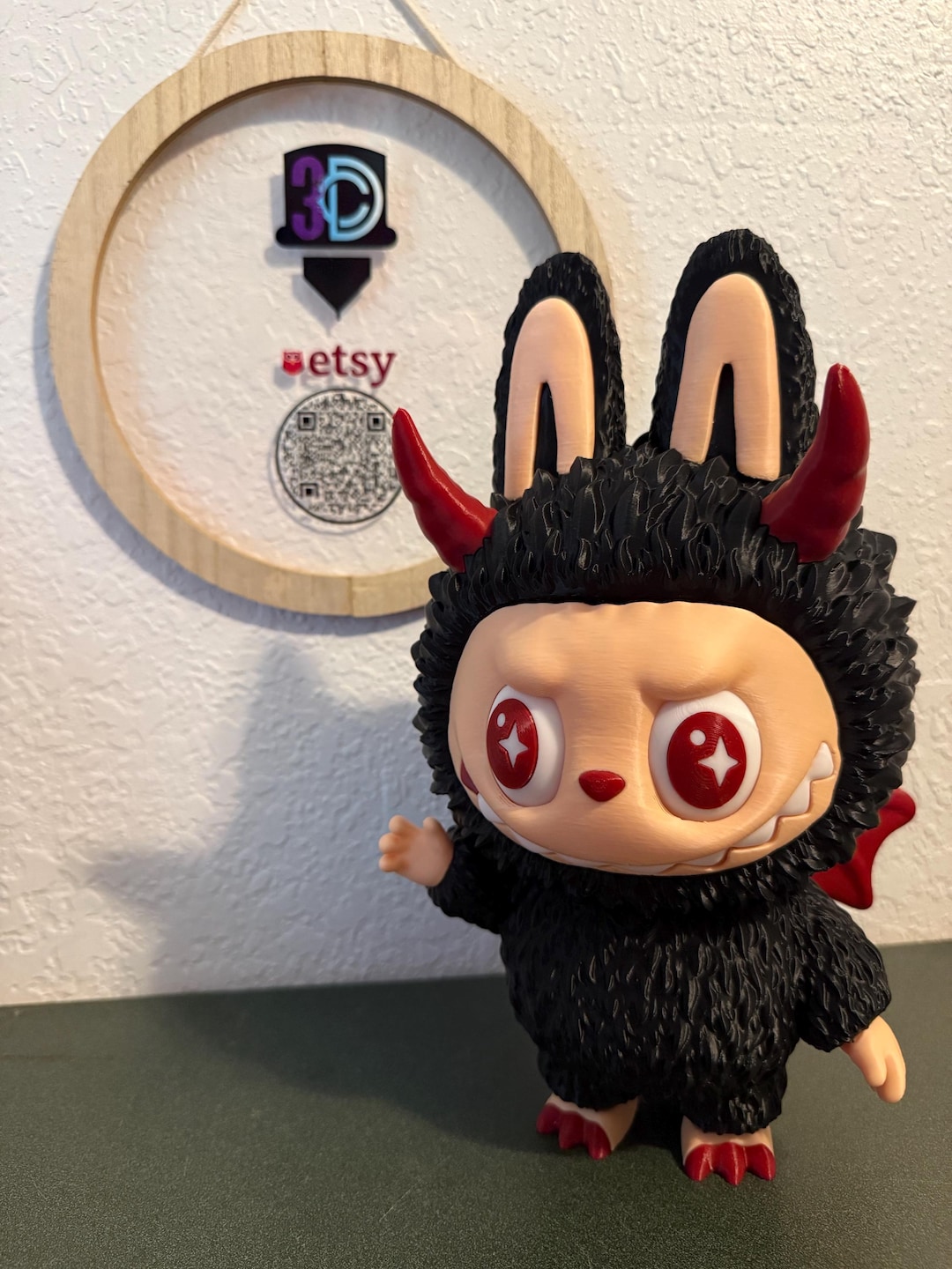 Devil Zimomo Labubu With Moving Eyes | 12” Tall 3D Printed Zimomo ...