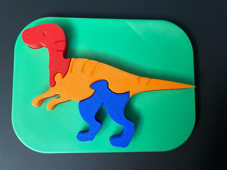 Dinosaur Puzzles Set of 4 Brontosaurus Pterodactyl Triceratops ...