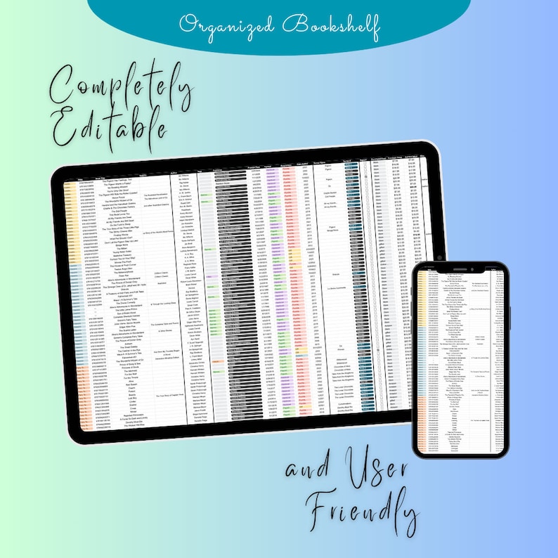 Personal Home Library Template | Book Tracker | Digital Tracker ...