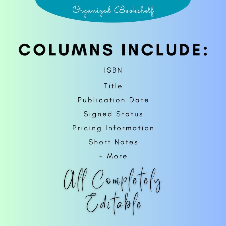 Personal Home Library Template | Book Tracker | Digital Tracker ...