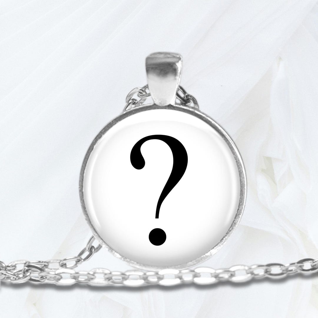 Question Mark Photo Pendant Necklace, Gift Idea, Handmade Jewelry - Etsy