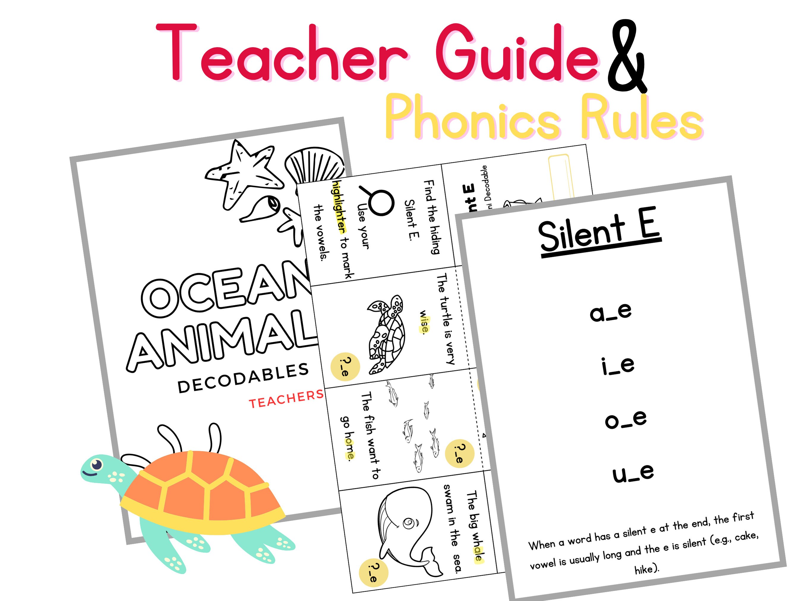 Ocean Animals Decodables With Teachers Guide - Etsy