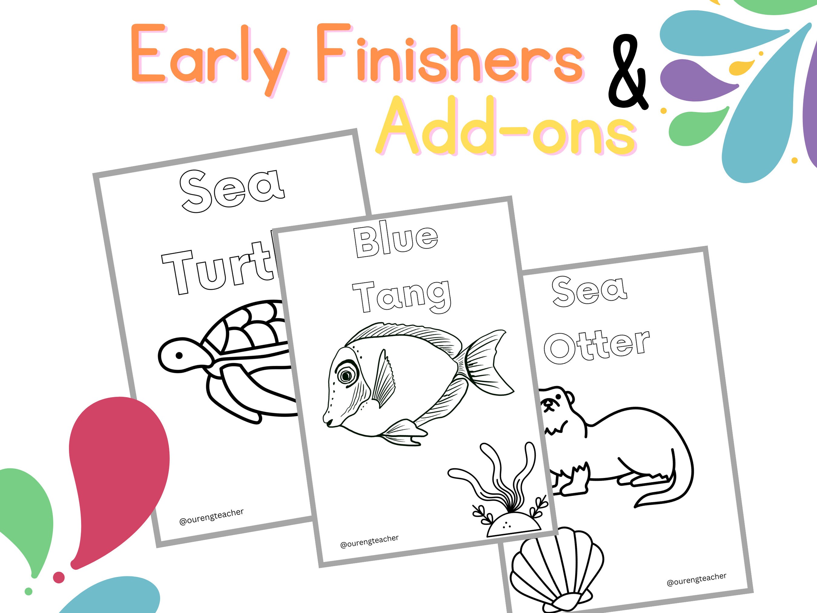 Ocean Animals Coloring Book - Etsy