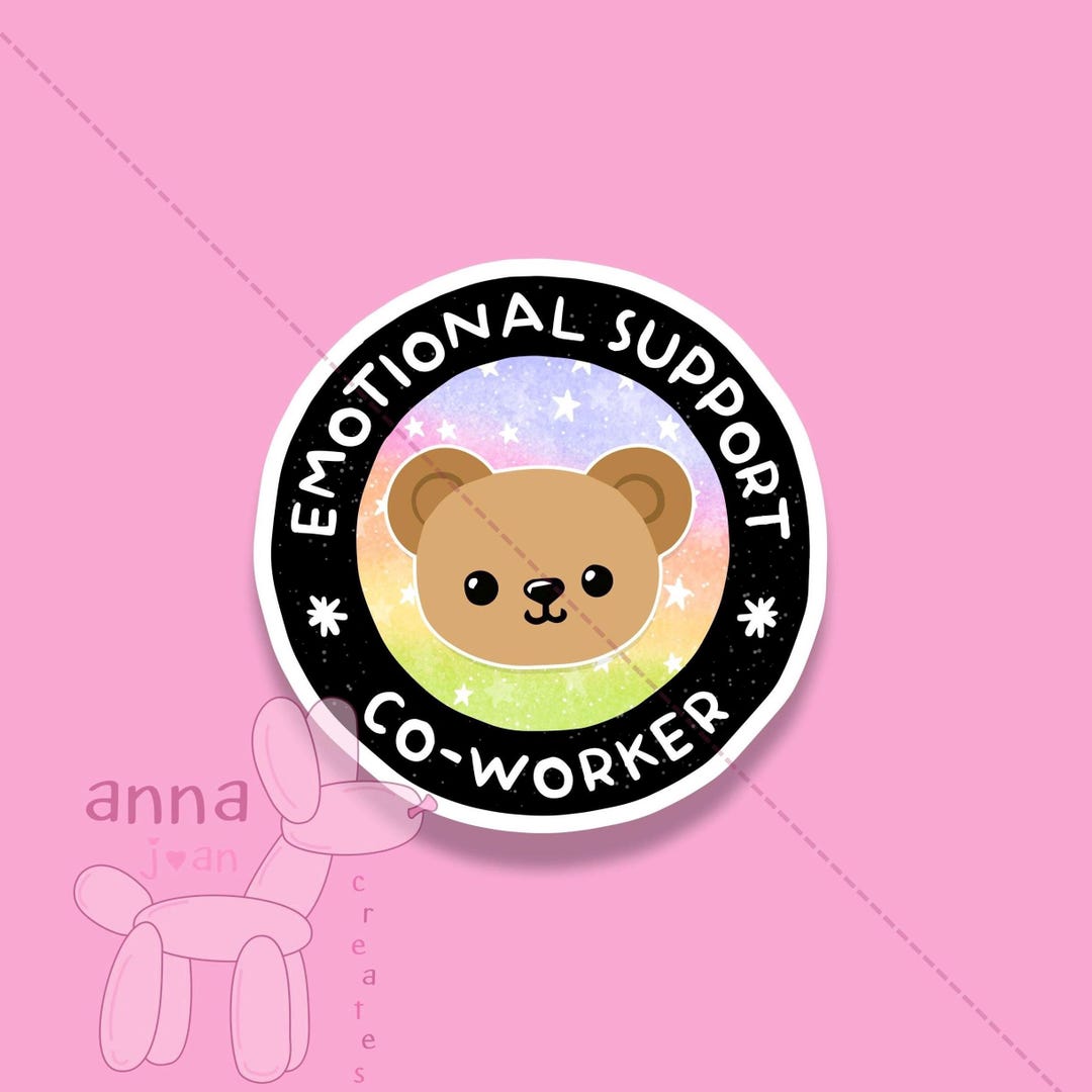 Emotional Support Coworker Sticker - Etsy
