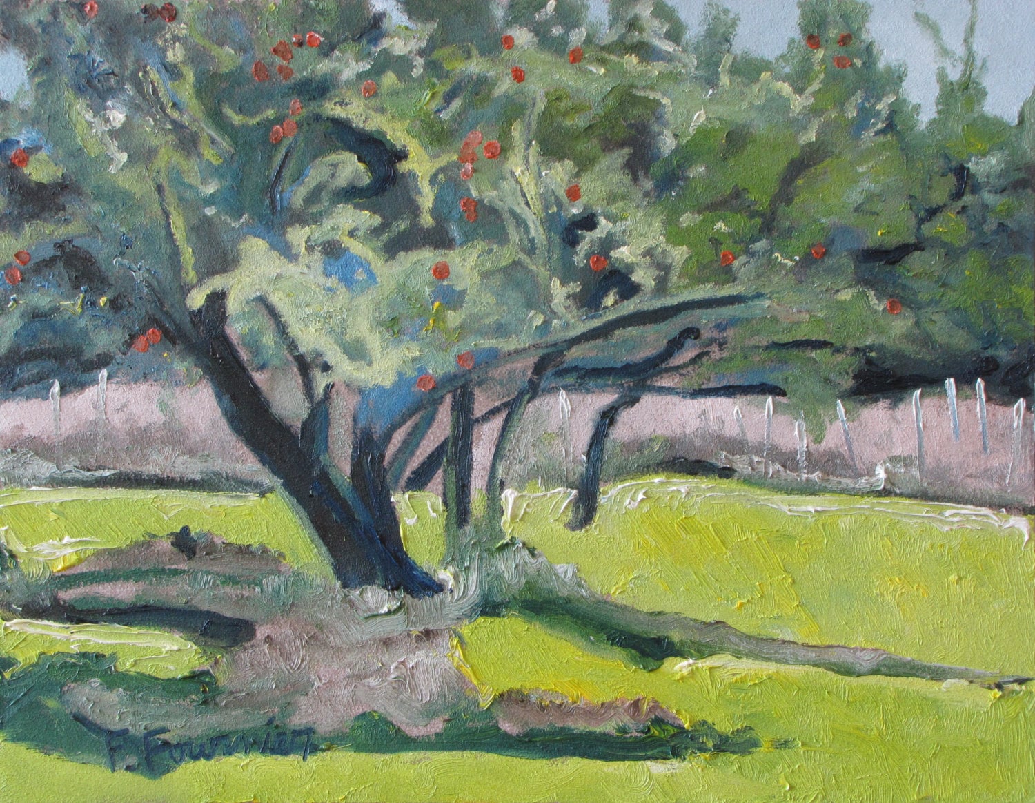 Oil Painting, Original Painting, Apple Tree Painting, Orchard Painting ...