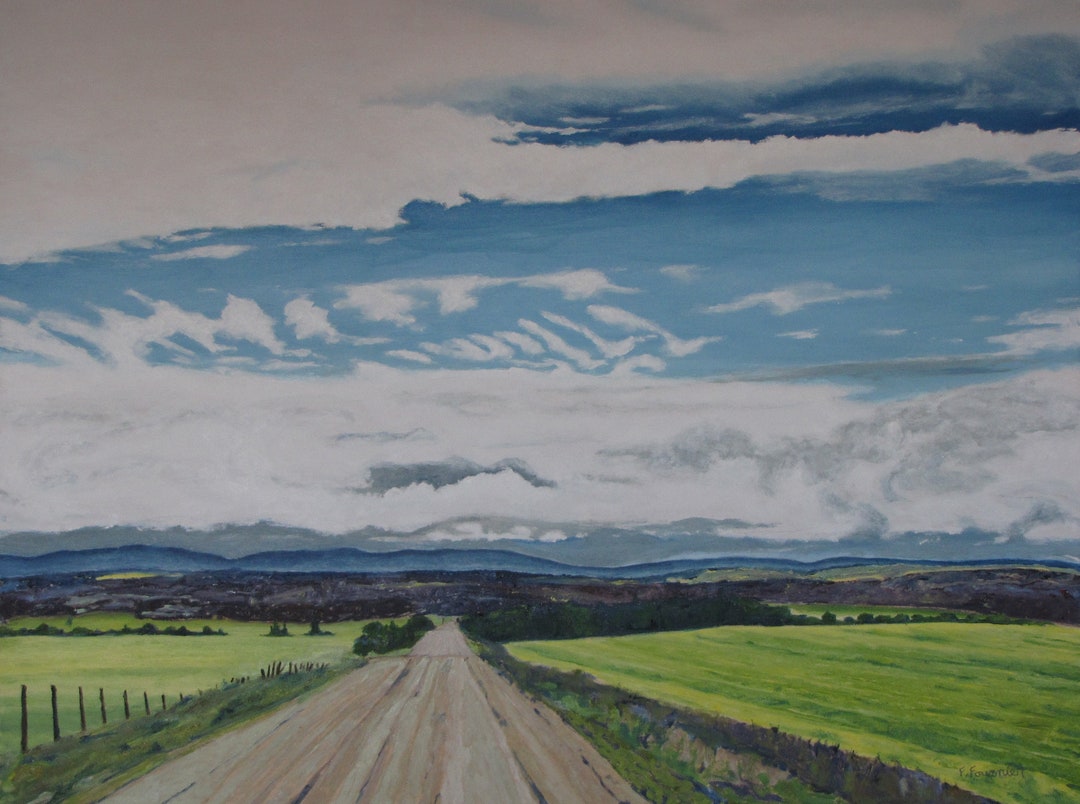 Landscape Painting Country Road Painting Large Oil Painting - Etsy