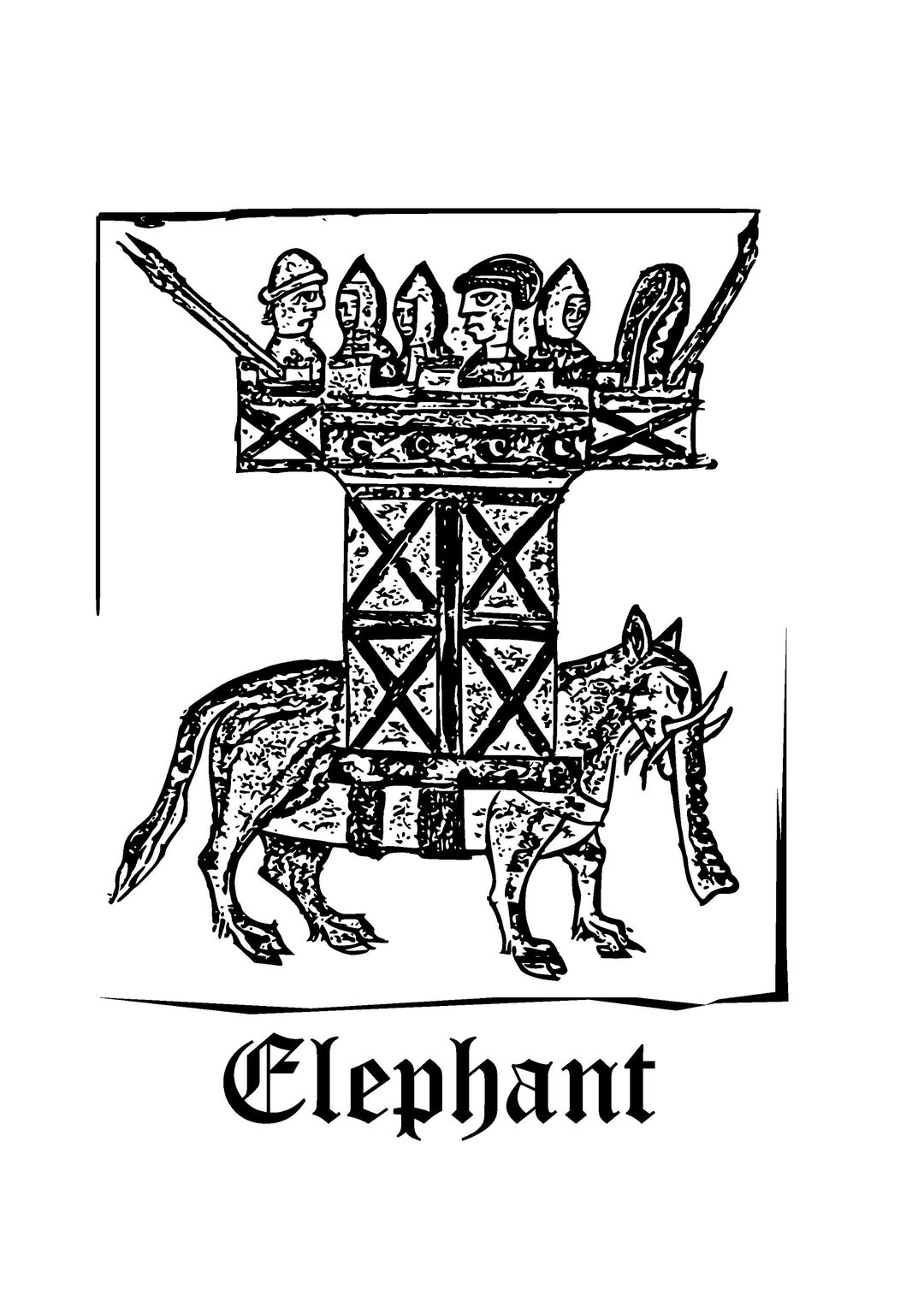 Digital Art Files of Elephant Was Depicted in Medieval Manuscript ...