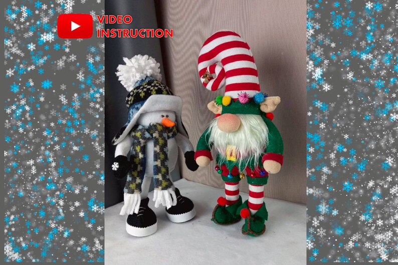 Snowman Gnome Pattern Pdf Gnome Christmas PDF Scandinavian Gnome DIY ...