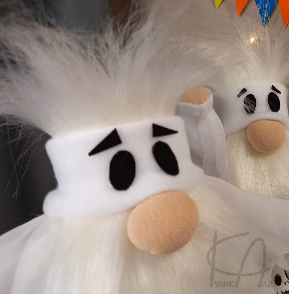 Gnome Ghost PDF Patterns Halloween Pattern Scandinavian Gnome, White ...