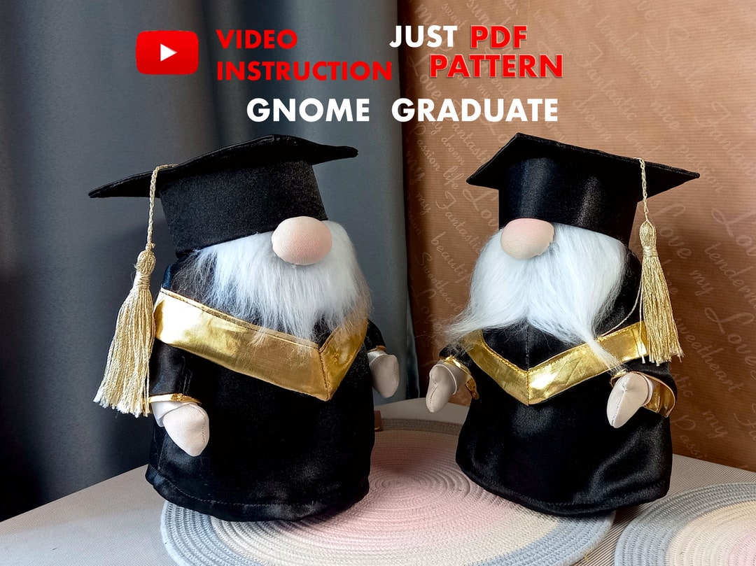 Graduate Gnome Pattern Pdf Scandinavian Gnome in a Conglomerate Cap ...