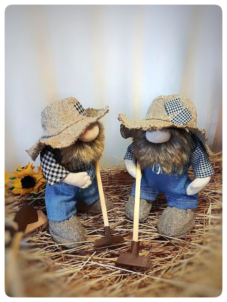 Gnome Farmer Stefan Pattern Pdf Scandinavian Gnome Gnome Standing on ...