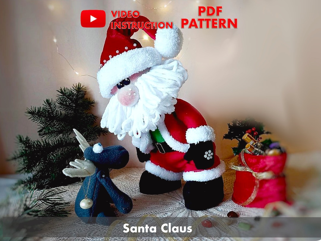 Santa Claus Gnome Sewing Pattern: DIY Scandinavian Christmas (PDF ...