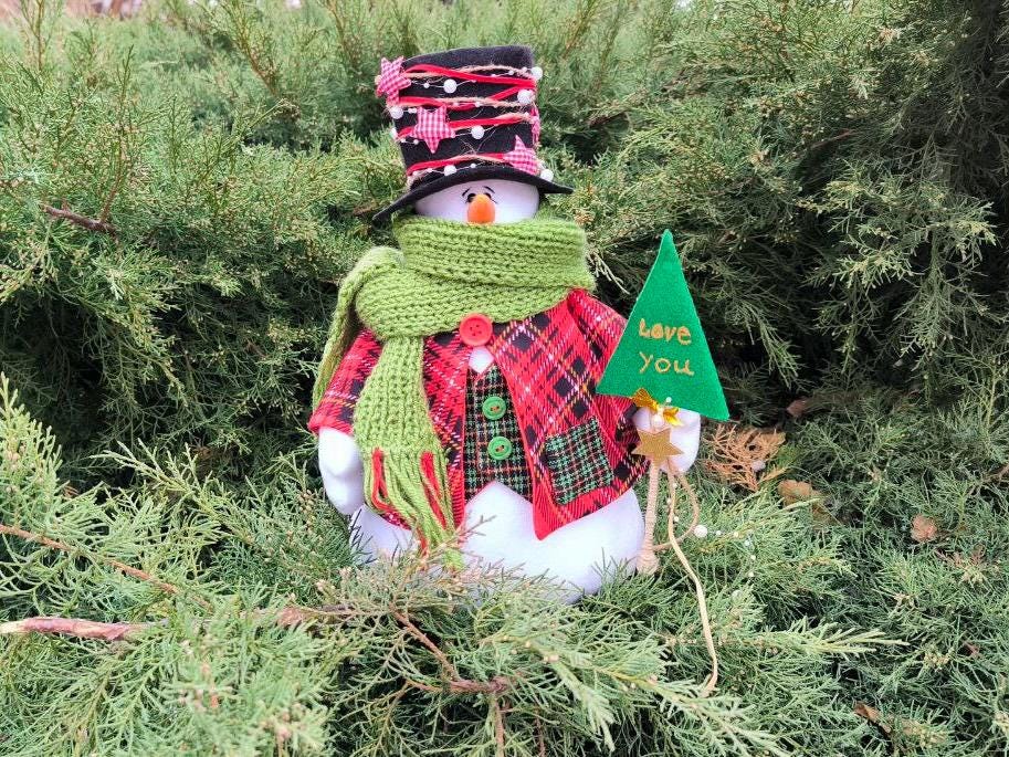Snowman Sewing Pattern PDF: 35cm Christmas Decoration (video Tutorial ...