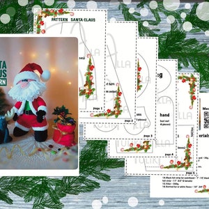 Santa Claus Gnome Sewing Pattern: DIY Scandinavian Christmas (PDF ...