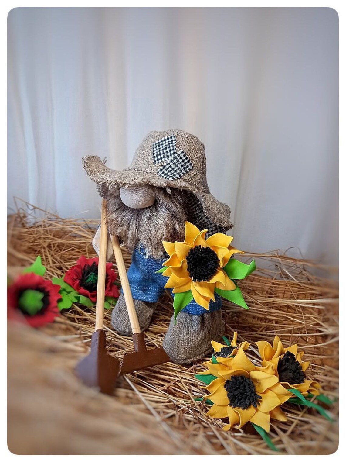 Gnome Farmer Stefan Pattern Pdf Scandinavian Gnome Gnome Standing on ...