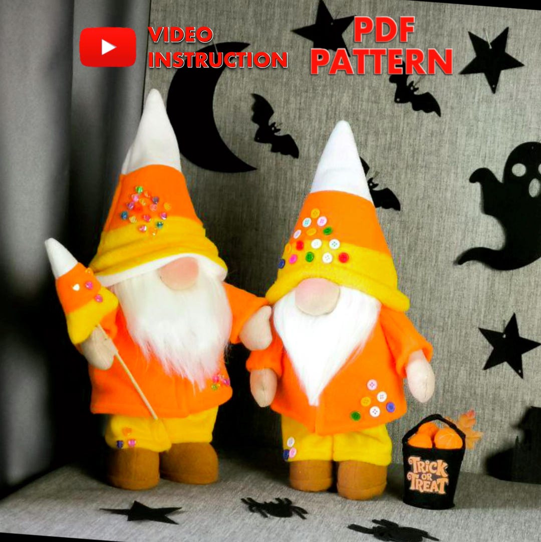Candy Corn Gnome PDF Pattern: Halloween Decoration With Legend (video ...