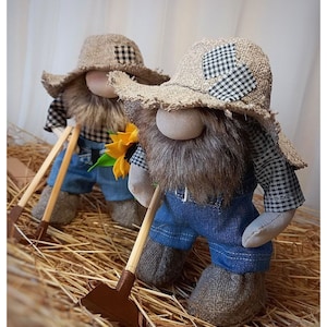 Gnome Farmer Stefan Pattern Pdf Scandinavian Gnome Gnome Standing on ...