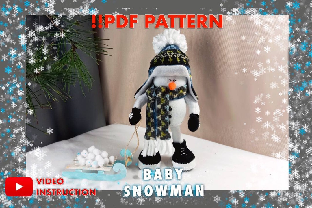 Snowman Gnome Pattern Pdf Gnome Christmas PDF Scandinavian Gnome DIY ...