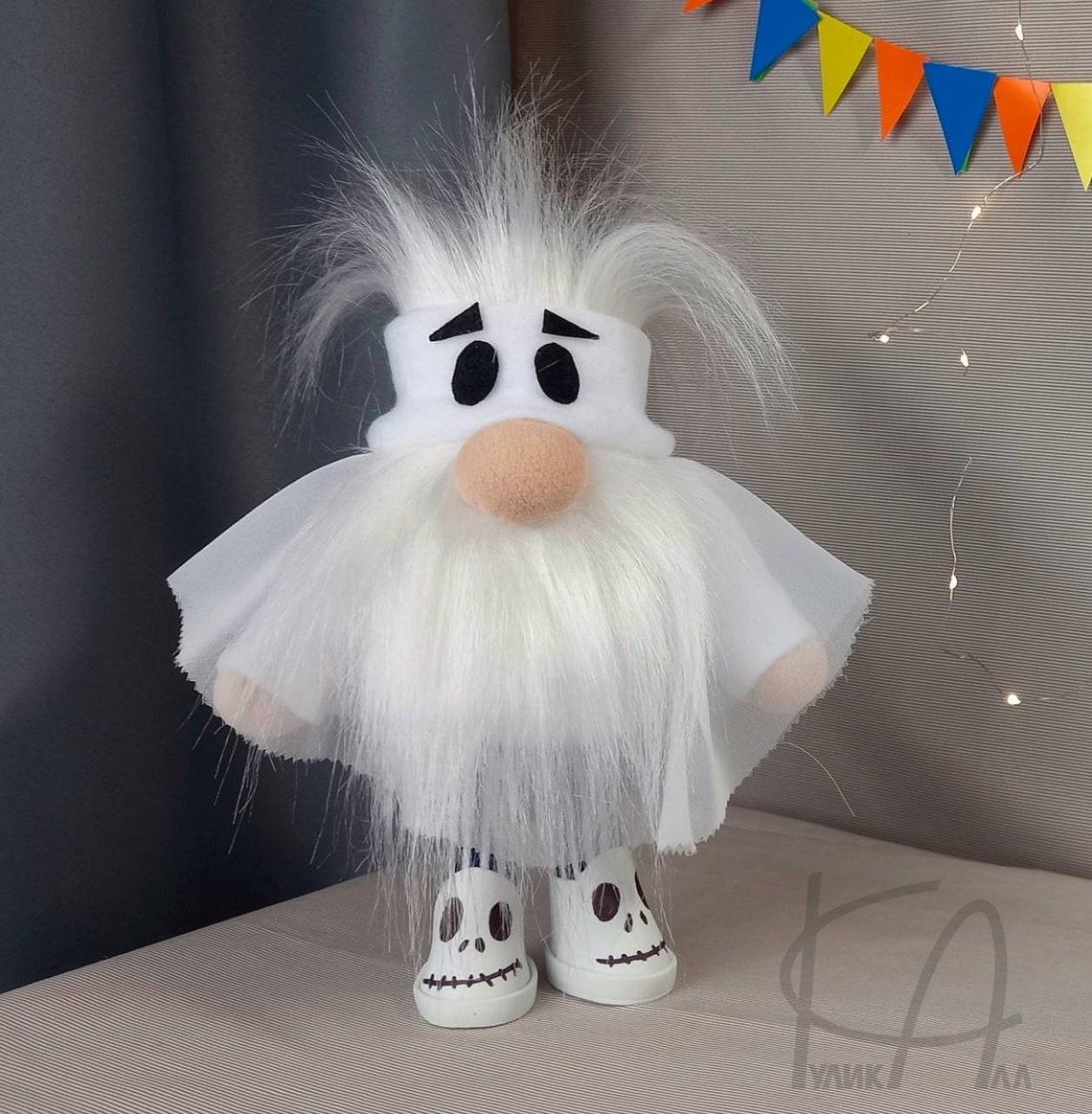 Gnome Ghost PDF Patterns Halloween Pattern Scandinavian Gnome, White ...