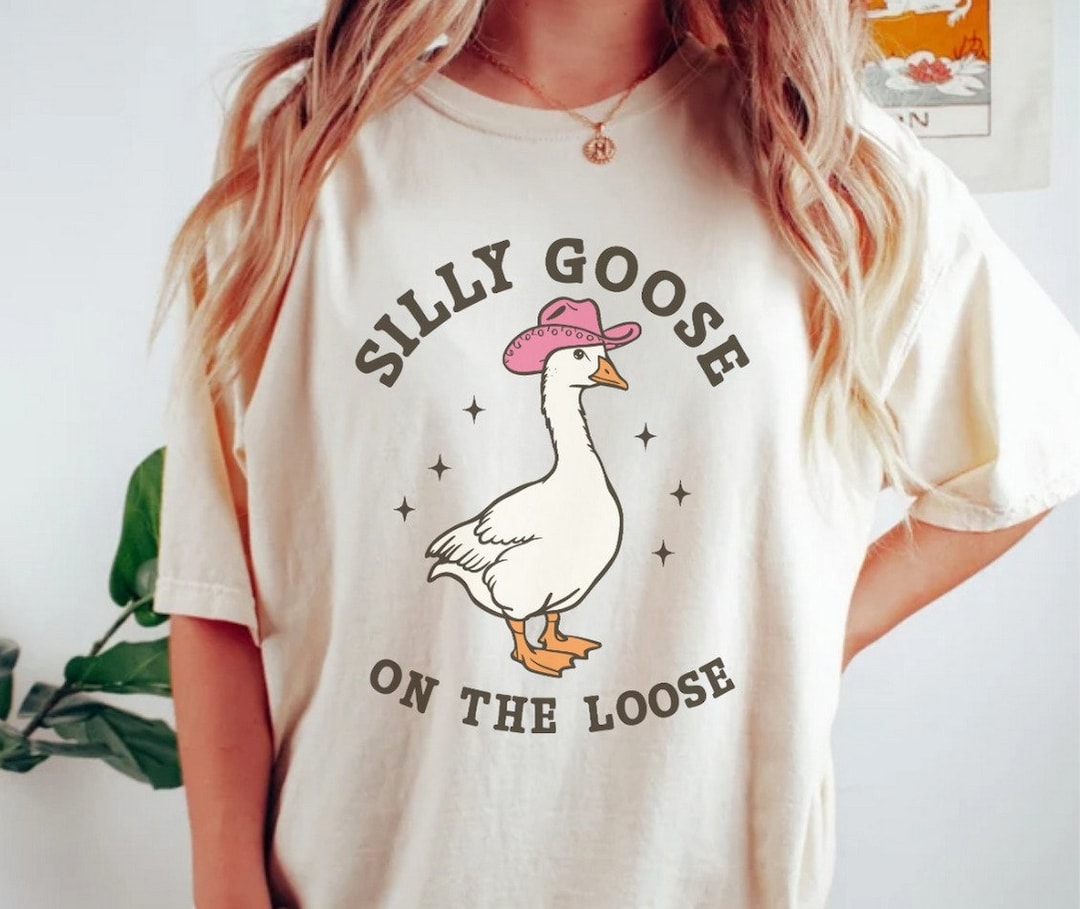 Silly Goose on the Loose PNG, Cowboy Goose Png, Adult Humor Png, Funny ...