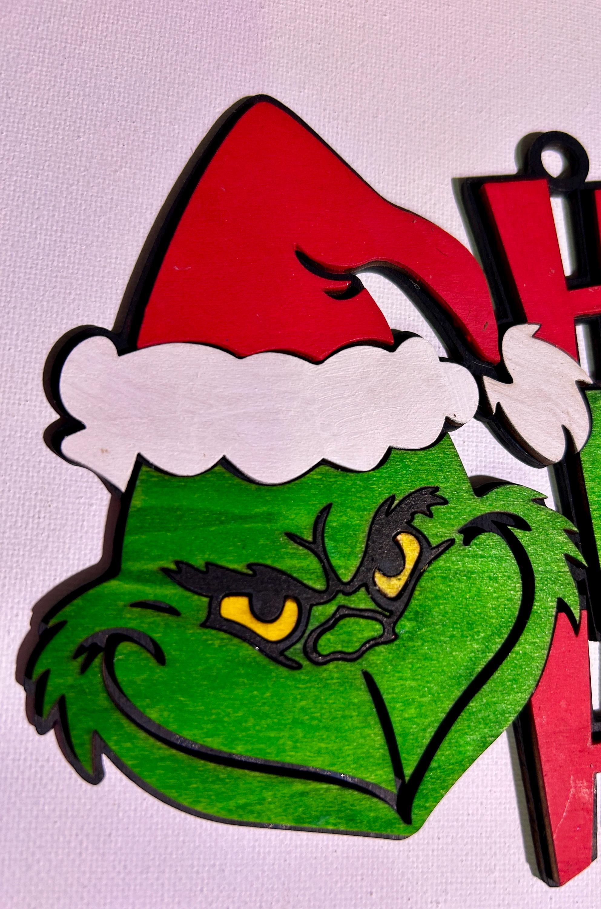Mean Green Holiday Character Ornament Hohoho - Etsy