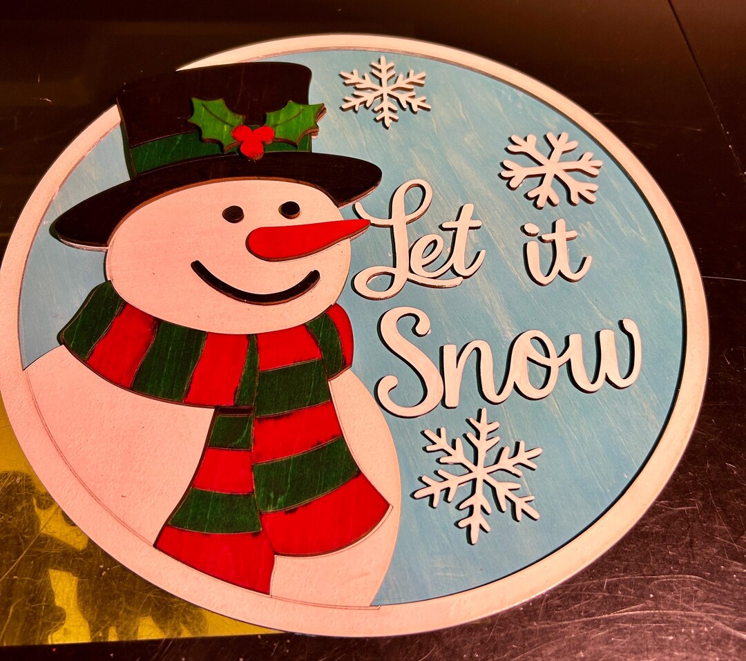 DIY Winter Door Hanger Kit: Let It Snow - 11.8 Inch - Etsy