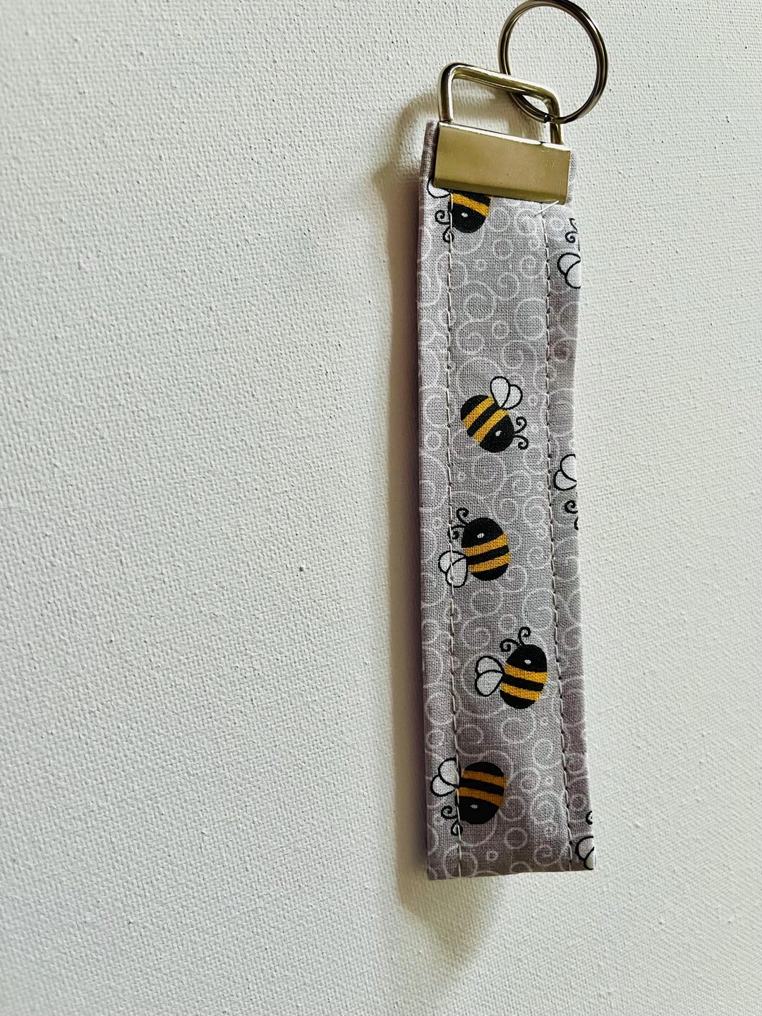 Bee Keychain Wristlet: 100% Cotton Key Fob, 6-inch - Etsy