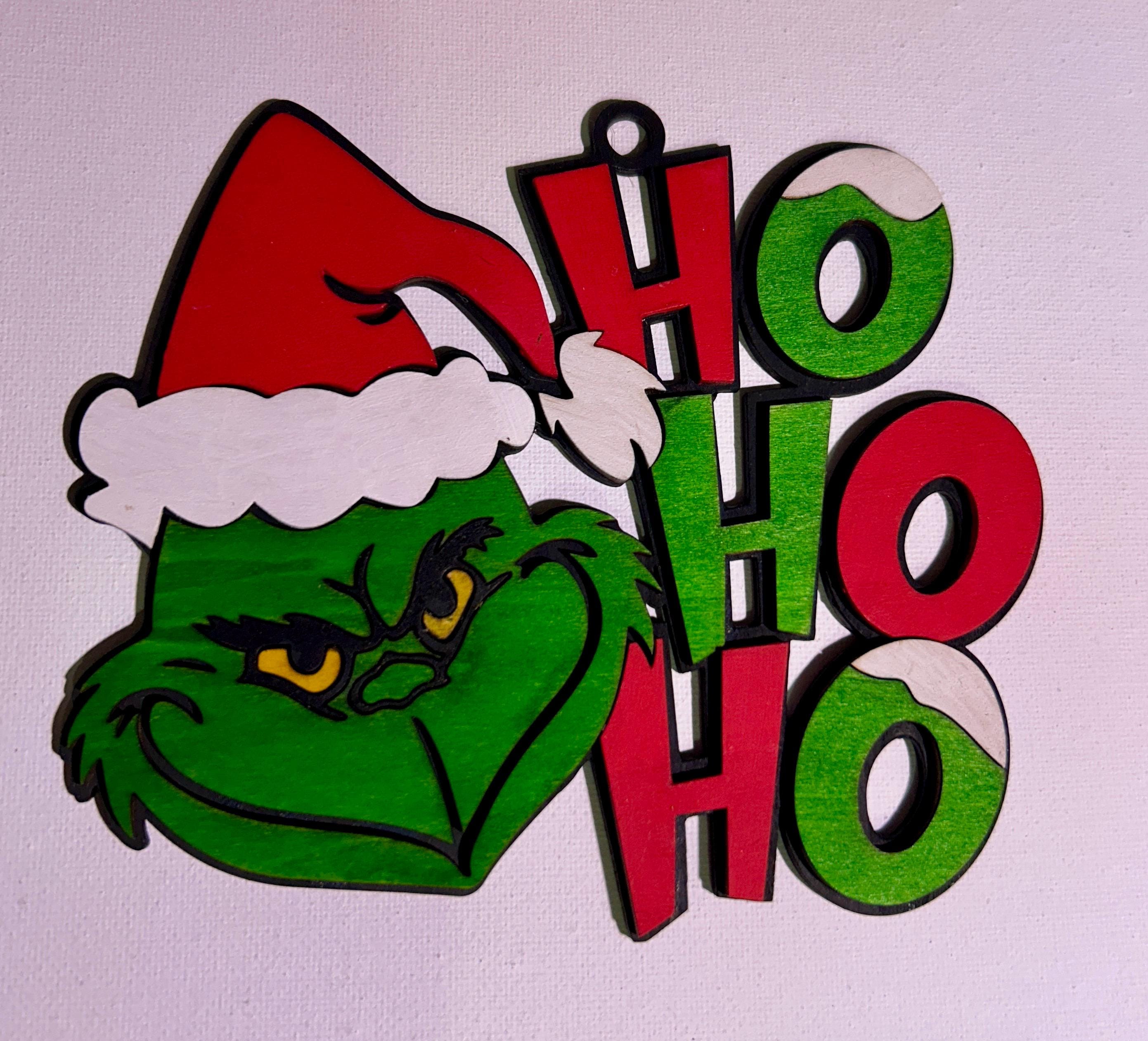 Mean Green Holiday Character Ornament Hohoho - Etsy