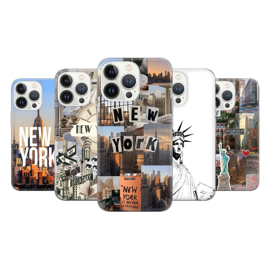 New York City Collage Phone Case, Preppy and Cute Aesthetic, iPhone 16 ...