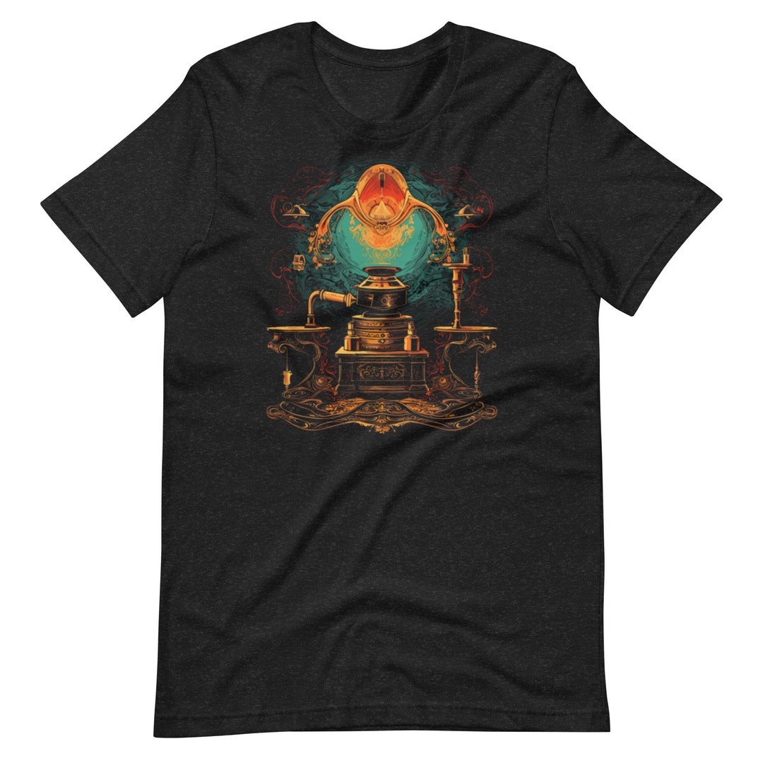 Antique Phonograph Graphic Tee, Stylized Phonograph, 1900's Themed ...