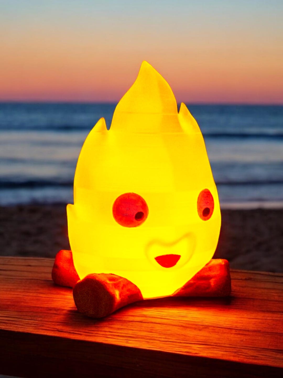 Portable Campfire-themed Battery-powered Lamp - Night Light & Desk ...