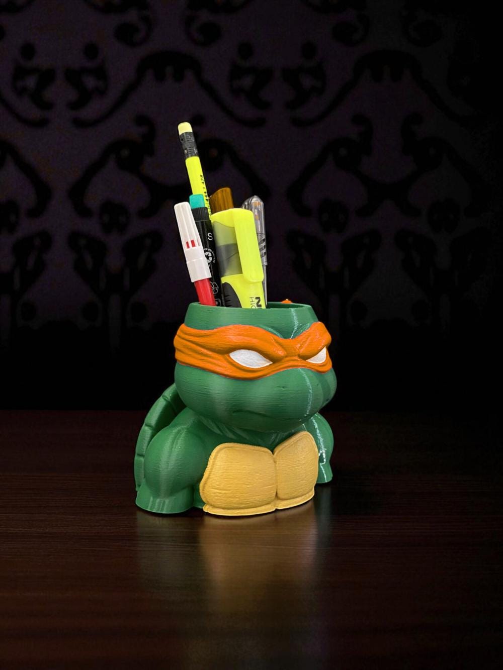 Ninja Turtle Pen Holder and Desk Organizer – Pencil, Brush, Makeup, and ...