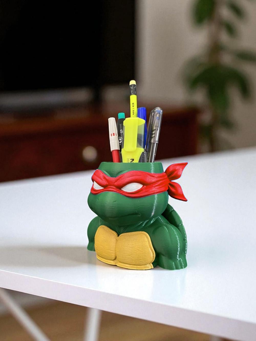 Ninja Turtle Pen Holder and Desk Organizer – Pencil, Brush, Makeup, and ...
