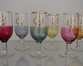 Napoleon Cognac Decanter 6 Brandy Glasses With Monogram Napoleon ...