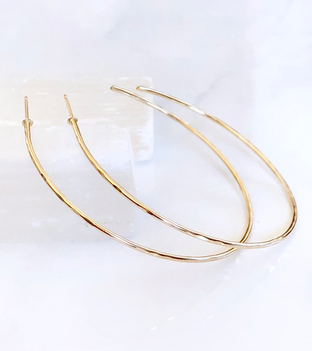 Large Classic Gold Hoops - Etsy