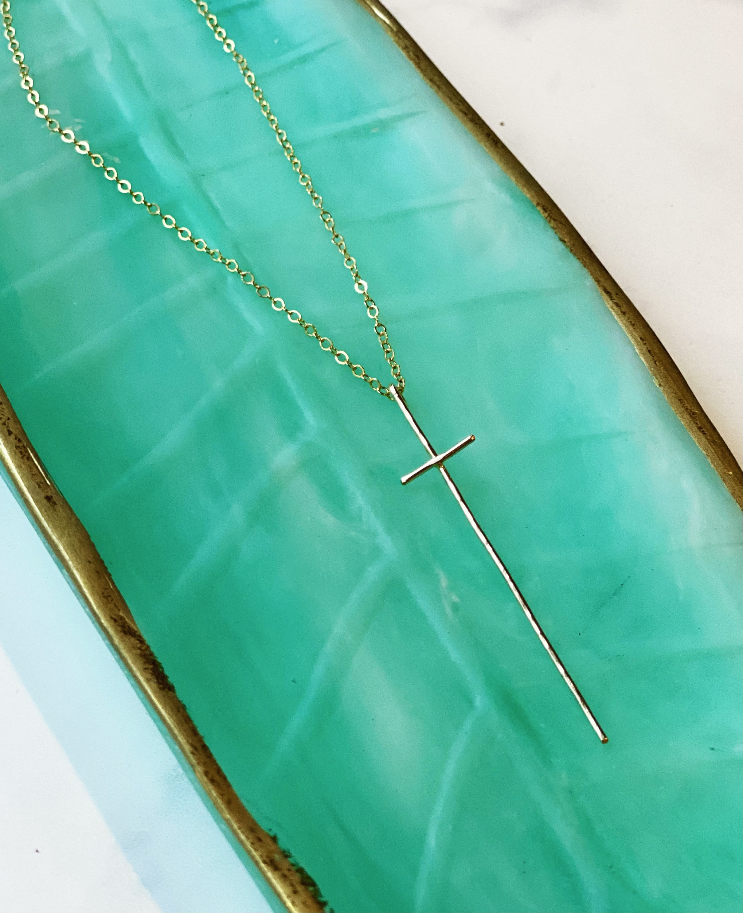 Modern Cross Necklace - Etsy