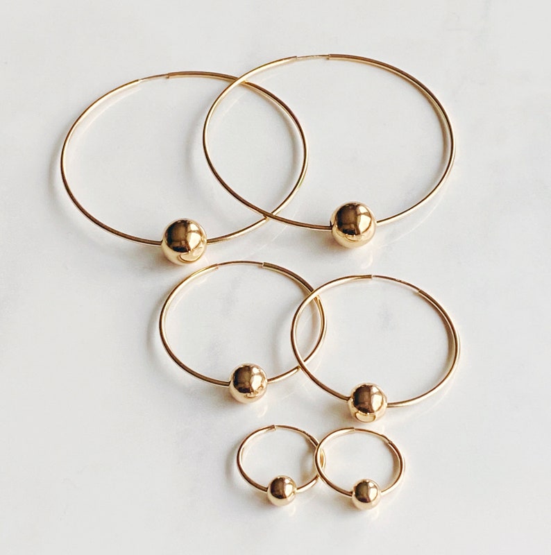 Large Modern Ball Hoops - Etsy