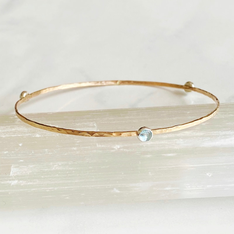 Hammer Blue Bangle - Etsy