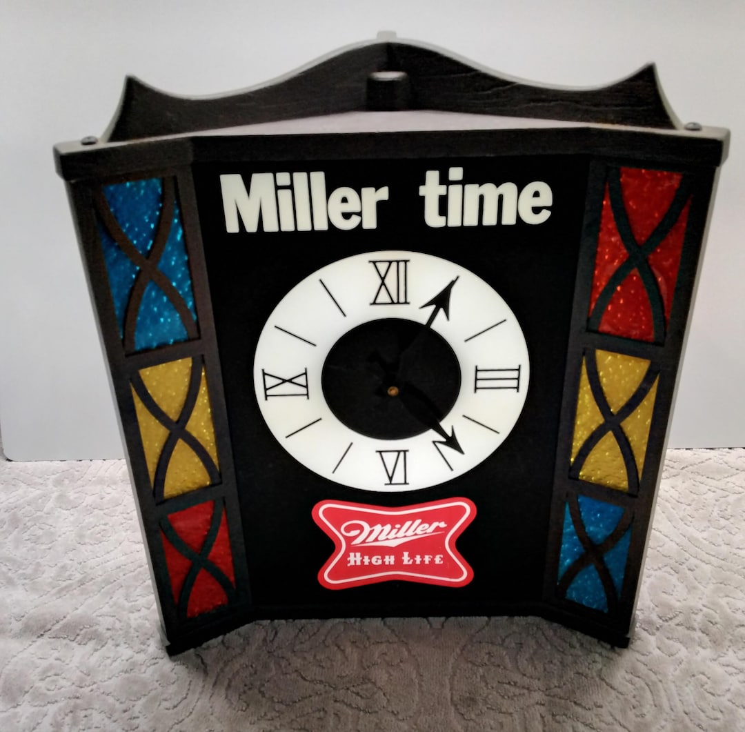 Vintage Miller High Life Beer Light up Sign Clock - Etsy