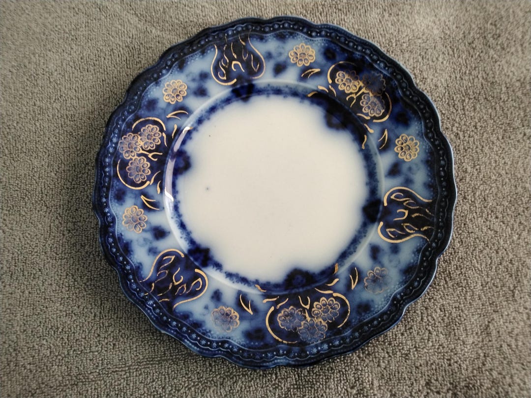 Antique Wood & Son Seville Flow Blue Plate. Excellent Condition With No ...