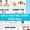 DAILY ROUTINE CHART, Visual Schedule Toddler Kids Routine Chart ...