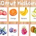 50 Fruits Cards, Fruits Flashcards, Printable Real Pictures Flashcards ...