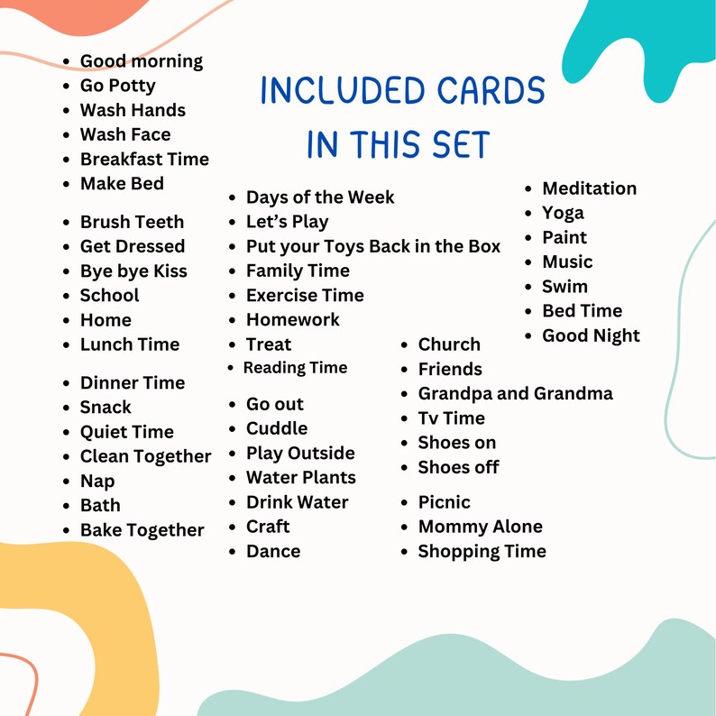 DAILY ROUTINE CHART, Visual Schedule Toddler Kids Routine Chart ...