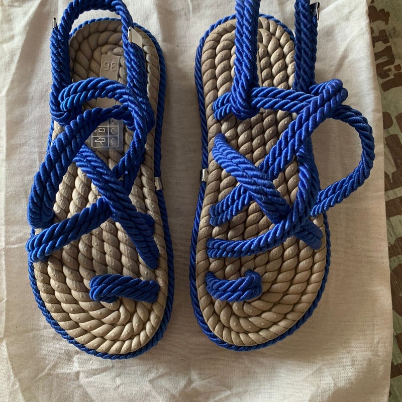 Straw Sandals - Etsy