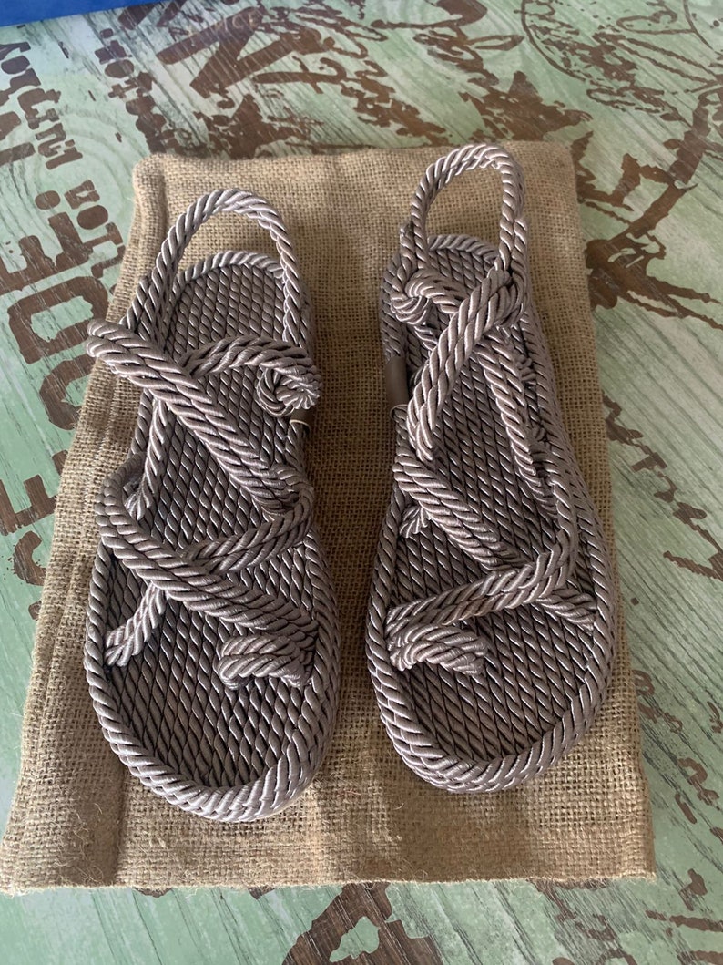 Braided Rope Sandals | Casual Summer Flats for Women | Slip-on Sandals ...