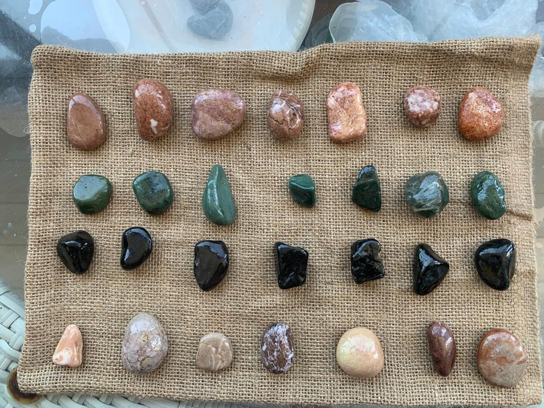 Set of Large Multi-colored Sea Stones for Needlework - 28 Pcs Sea ...