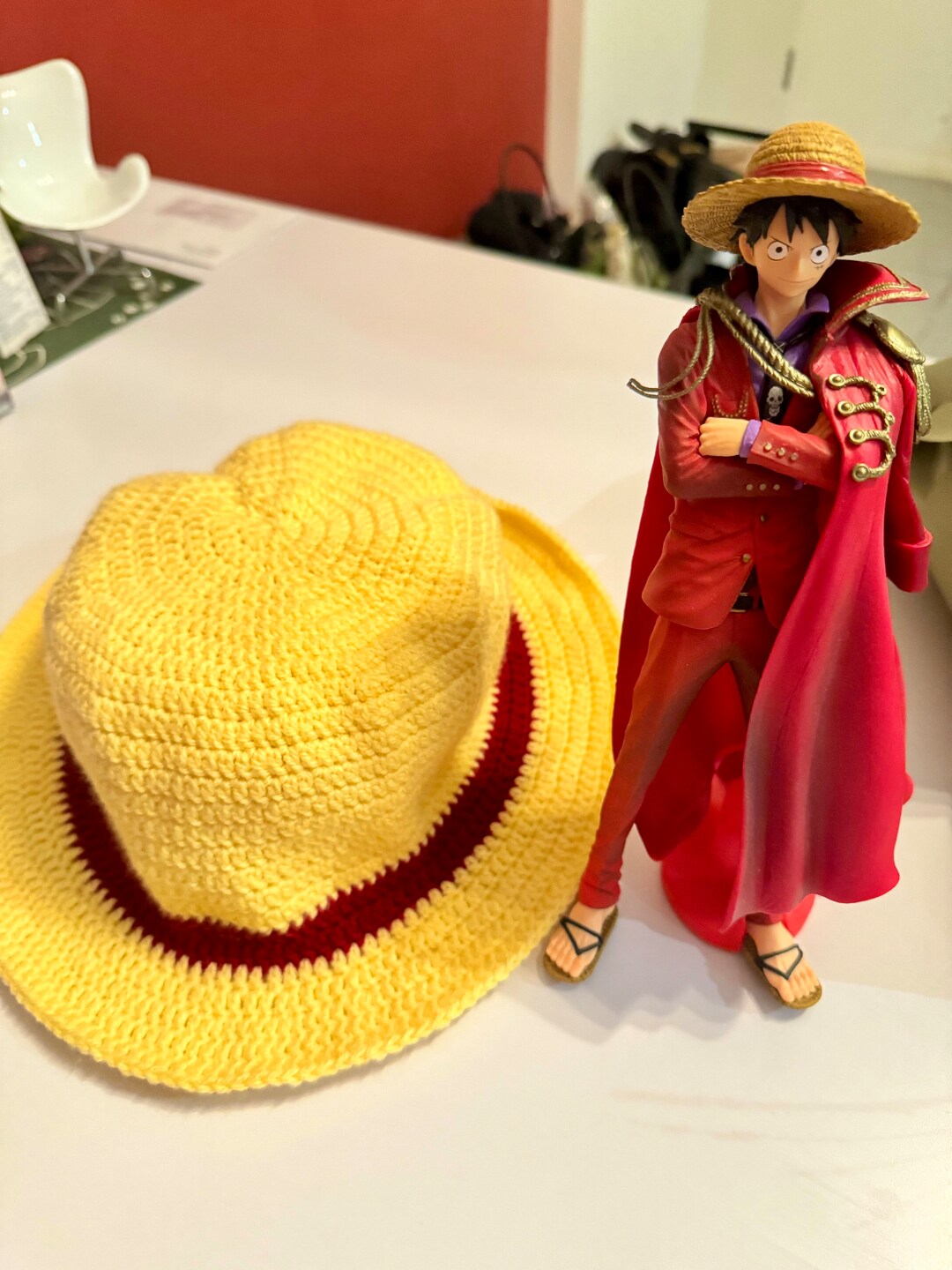 Handmade Monkey D Luffy Hat Crochet With Free Luffy Hat Keychain - Etsy