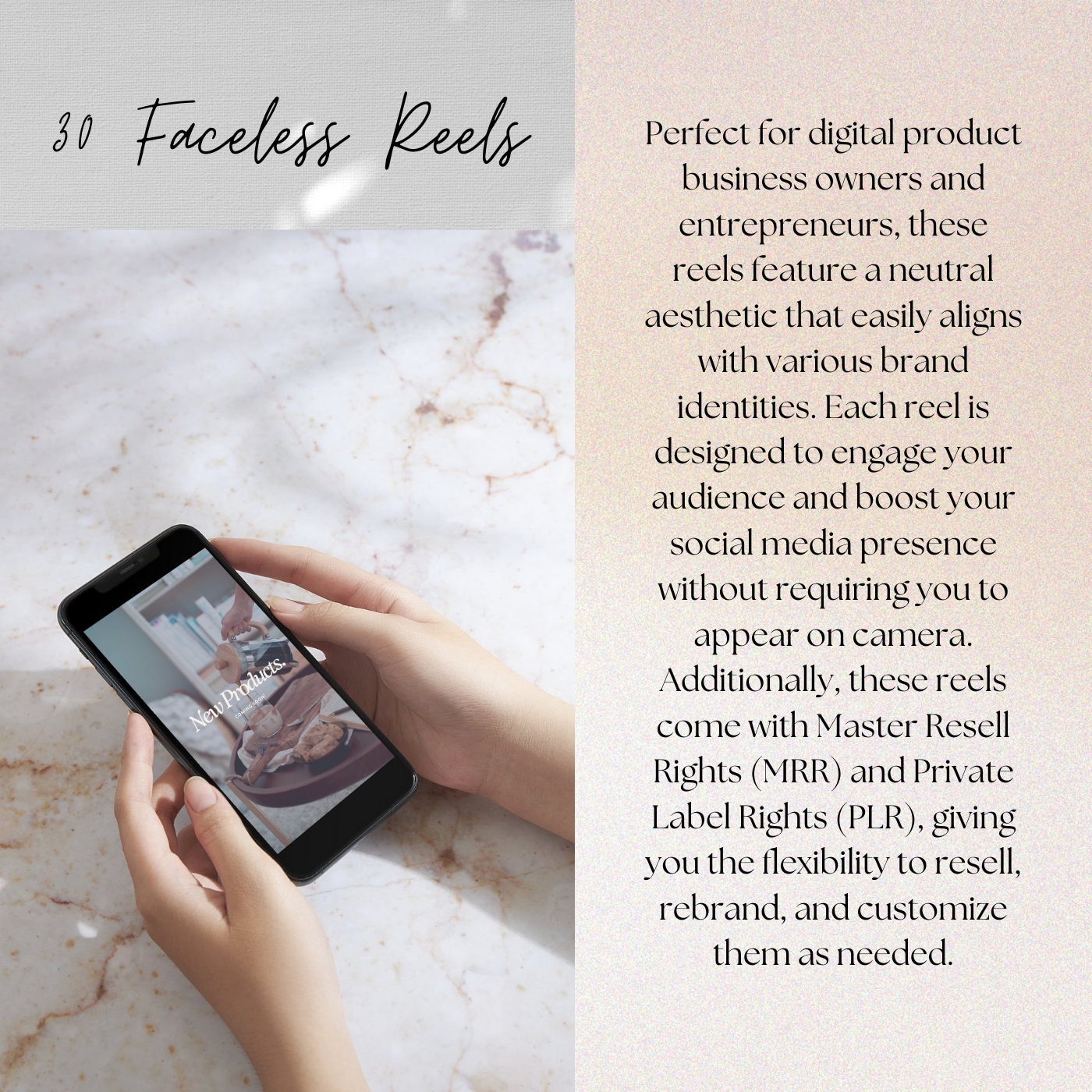 30 Faceless Reels Neutral Aesthetic - Etsy