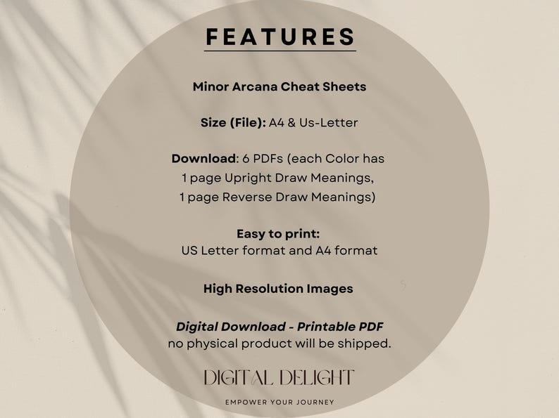 Minor Arcana Cheat Sheets, Upright and Reverse Meanings, Three Variants ...