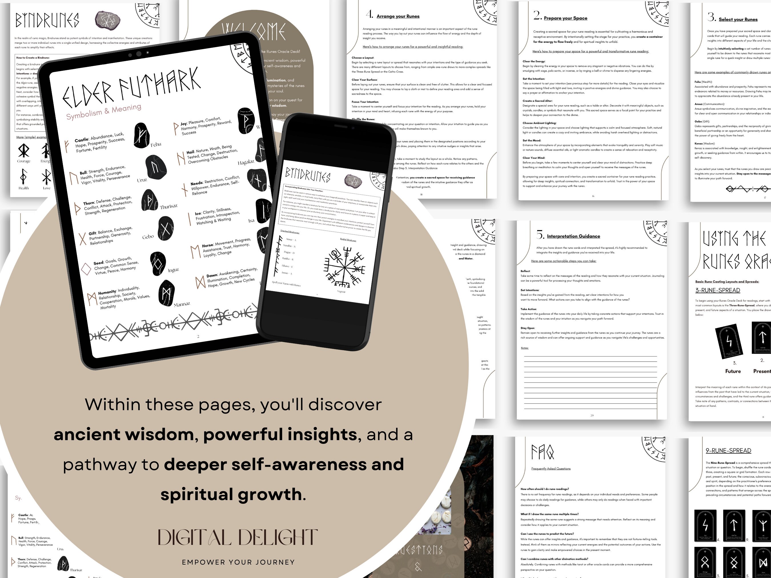 Runes Mastery Bundle: Ancient Runes Handbook & Oracle Card Deck ...